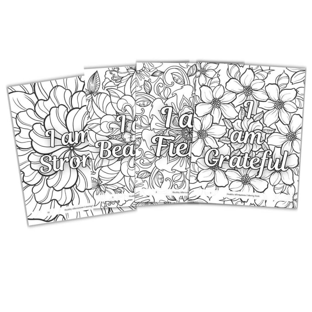 Healthy Affirmations Coloring Book - Simply Holistic Wellness